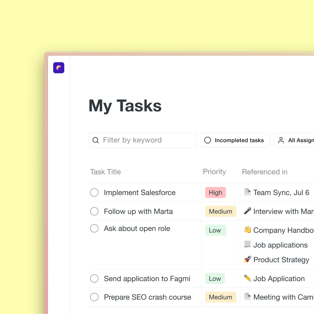 Saga - AI workspace for your notes, docs, and tasks