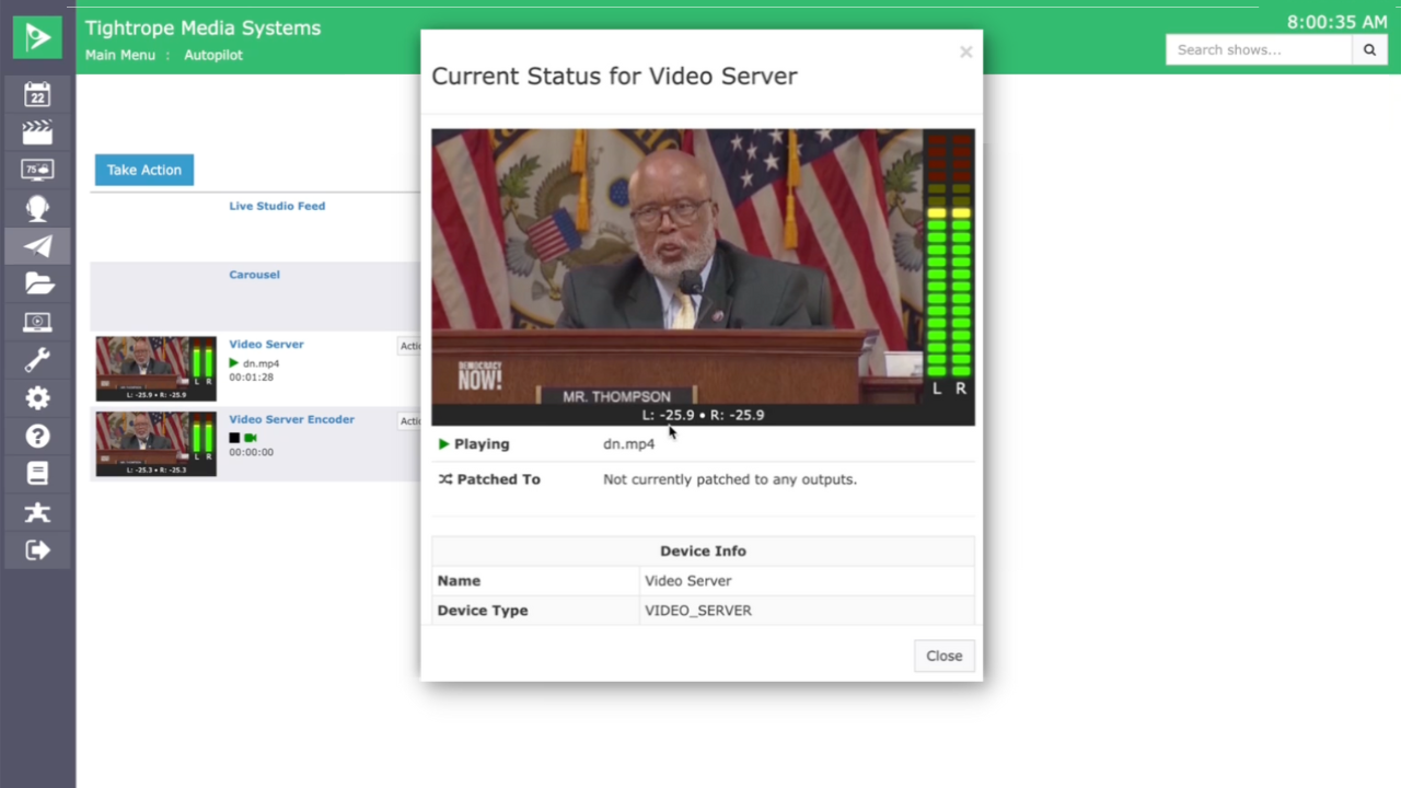 Cablecast Feature - Audio Meters
