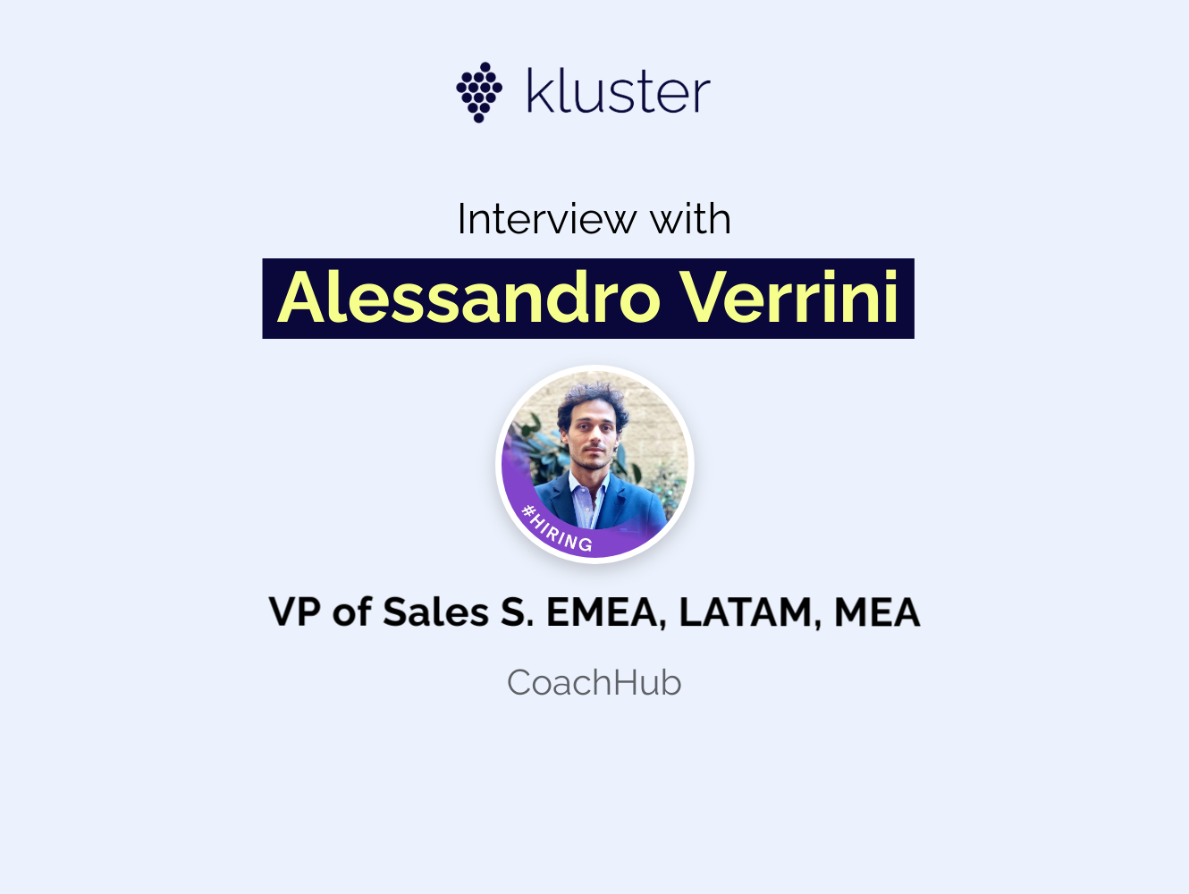 Alessandro Verrini Revenue Interview: Sales Leadership