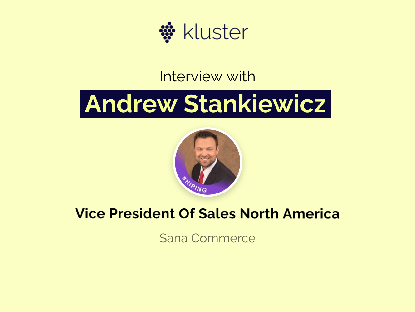 Andrew Stankiewicz on Sales Leadership