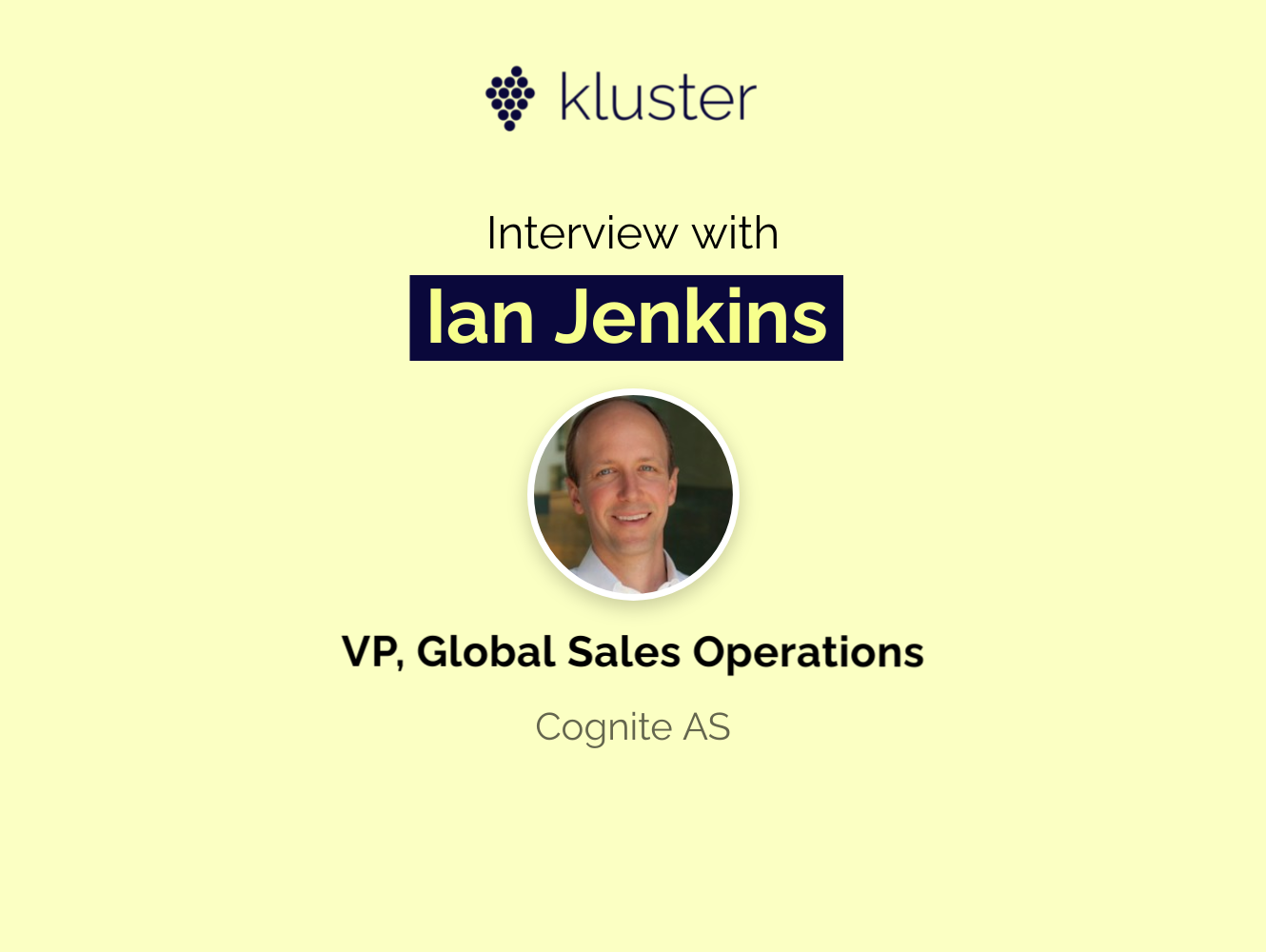 Ian Jenkins Revenue Operations Interview