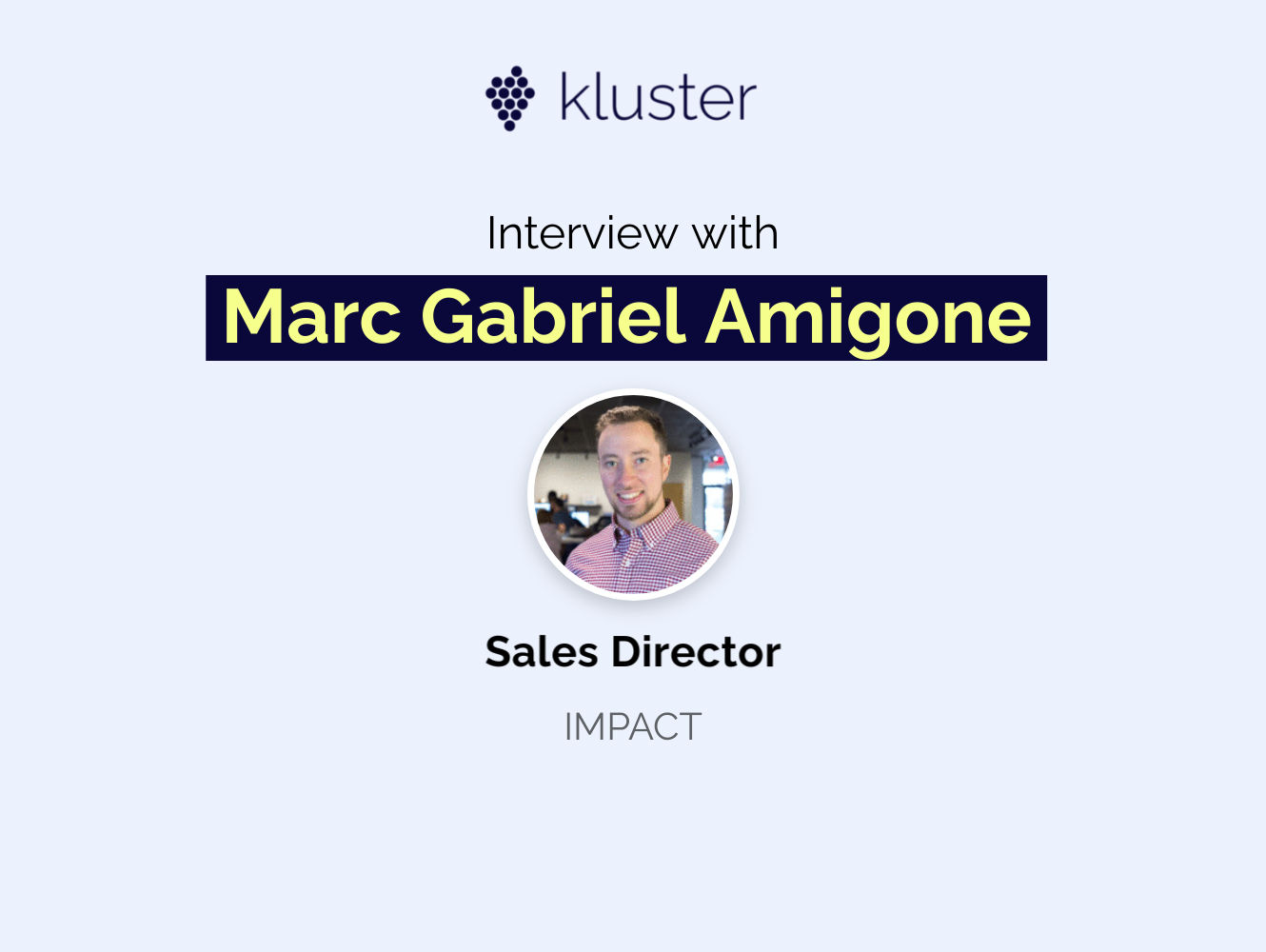 Marc Gabriel Amigone Revenue Interview