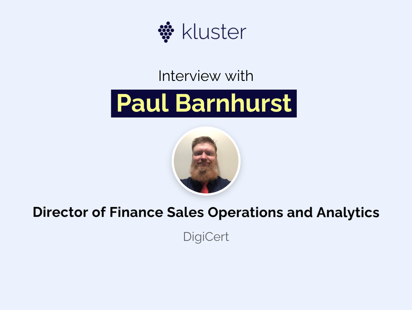 Paul Barnhurst Revenue Operations Interview