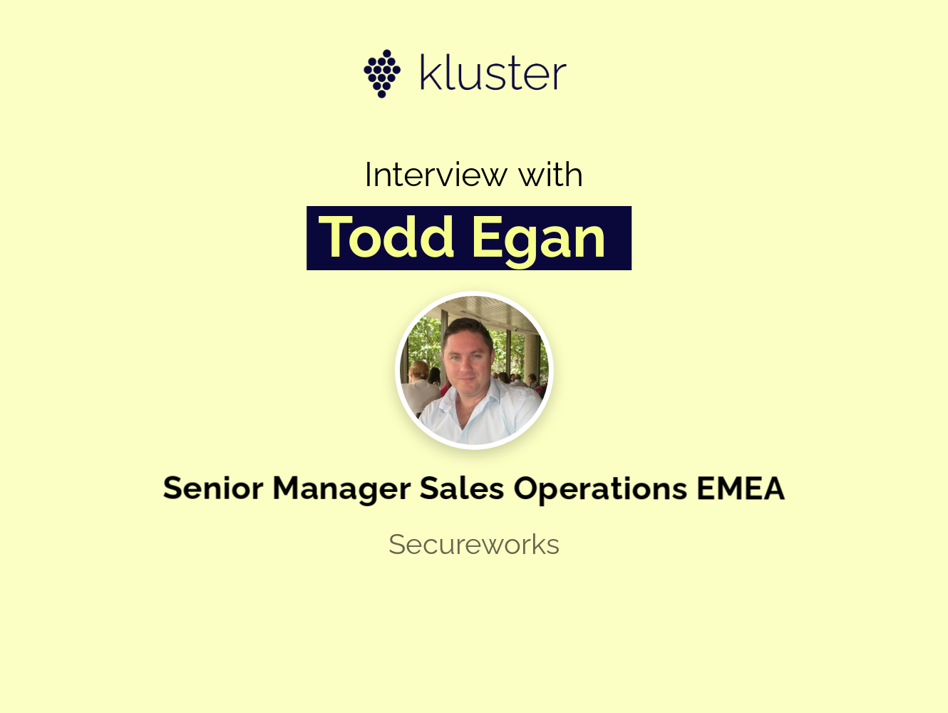 Revenue Operations Interview: Todd Egan