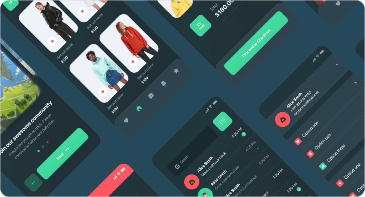 Marvie - Figma Dark Theme iOS Kit