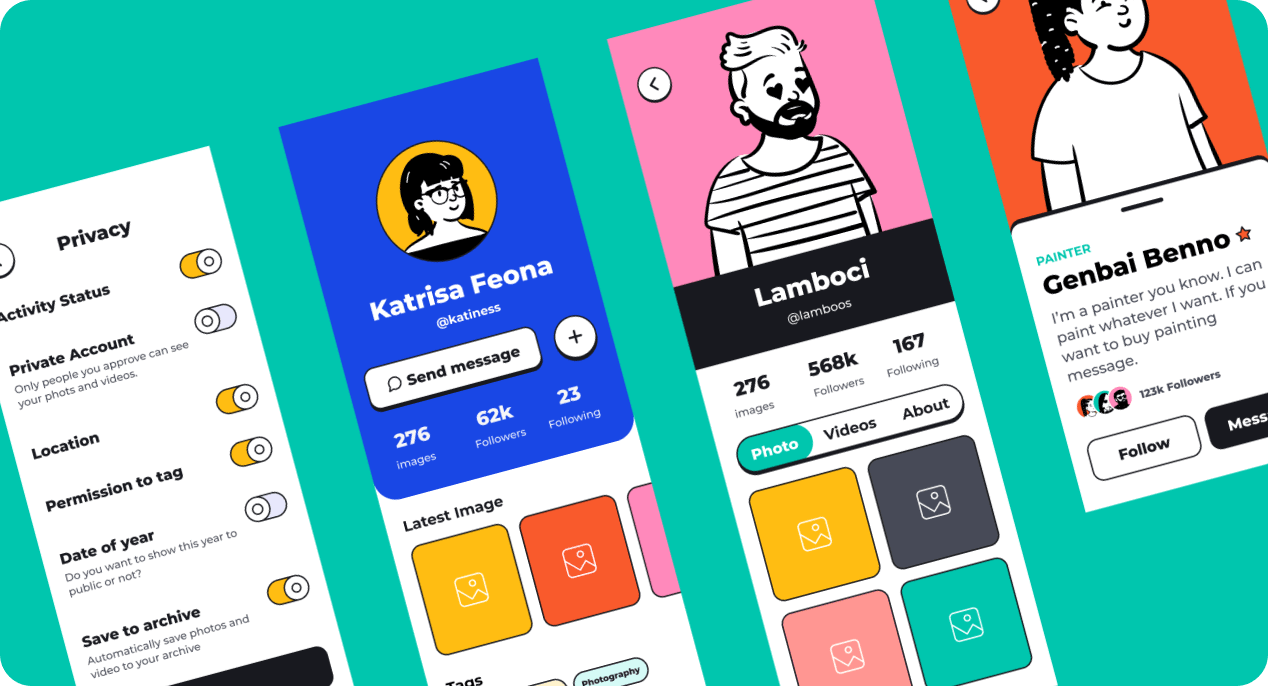 Contra Stylish Wireframe Kit