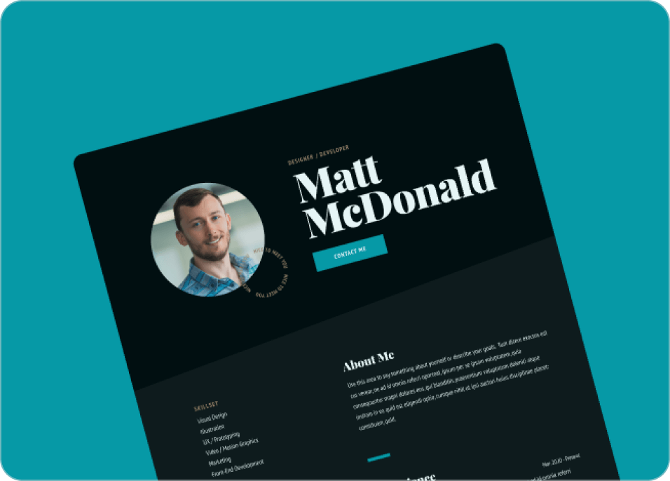Free Figma Resume Templates