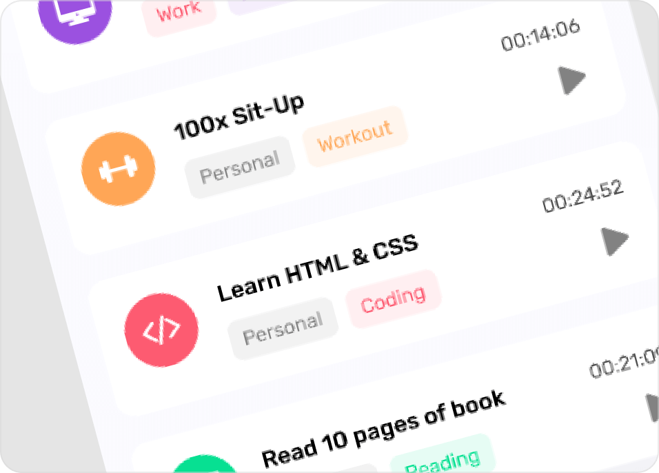 Time Pad Time Tracker UI Kit