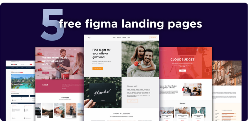 5 Free Figma Landing Pages