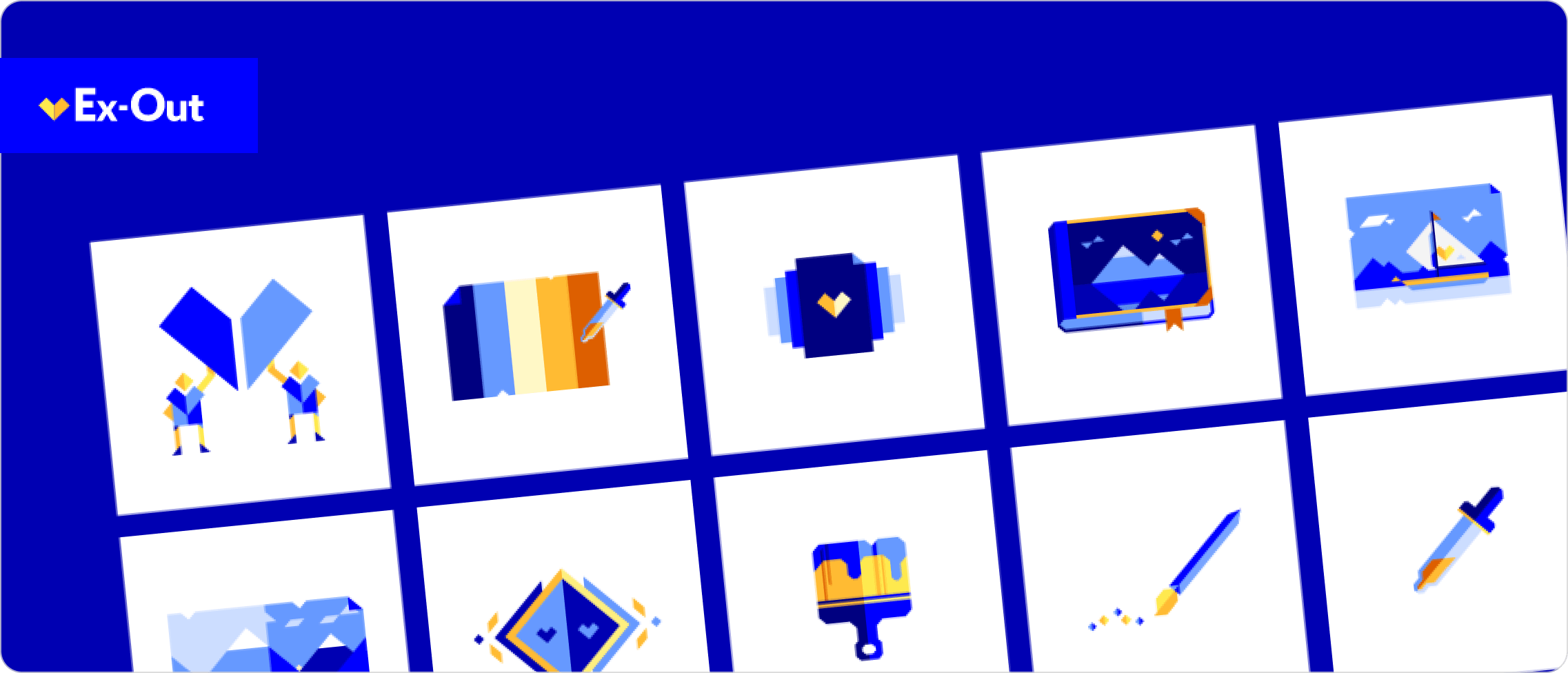 Ex-Out Icon Illustrations