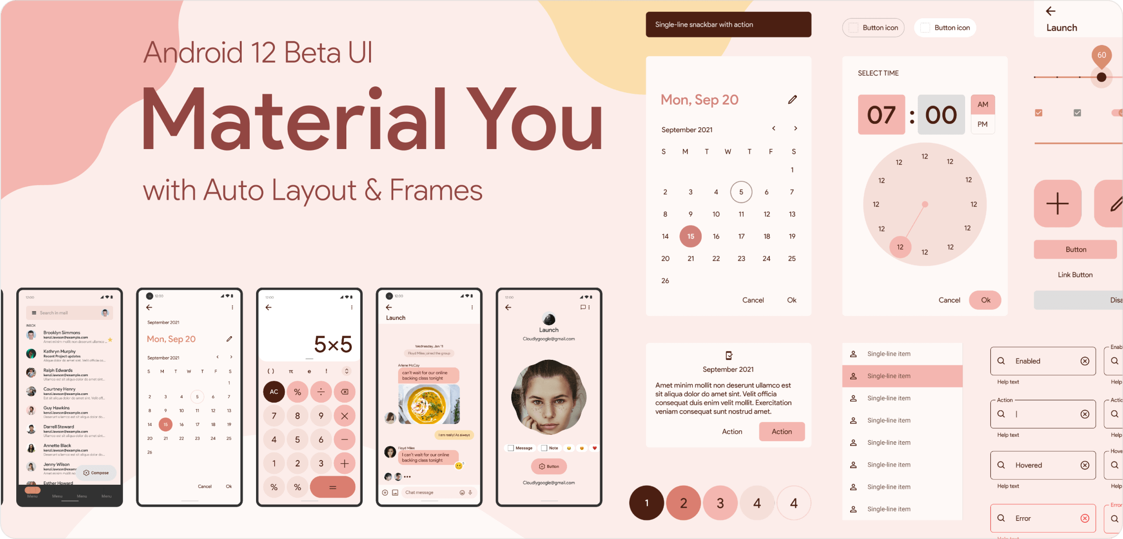 Google Material You UI Kit