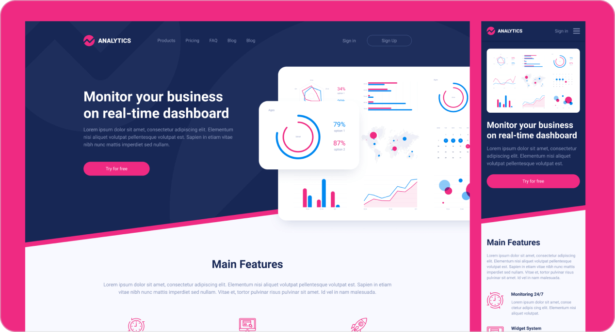 Analytics Landing Page