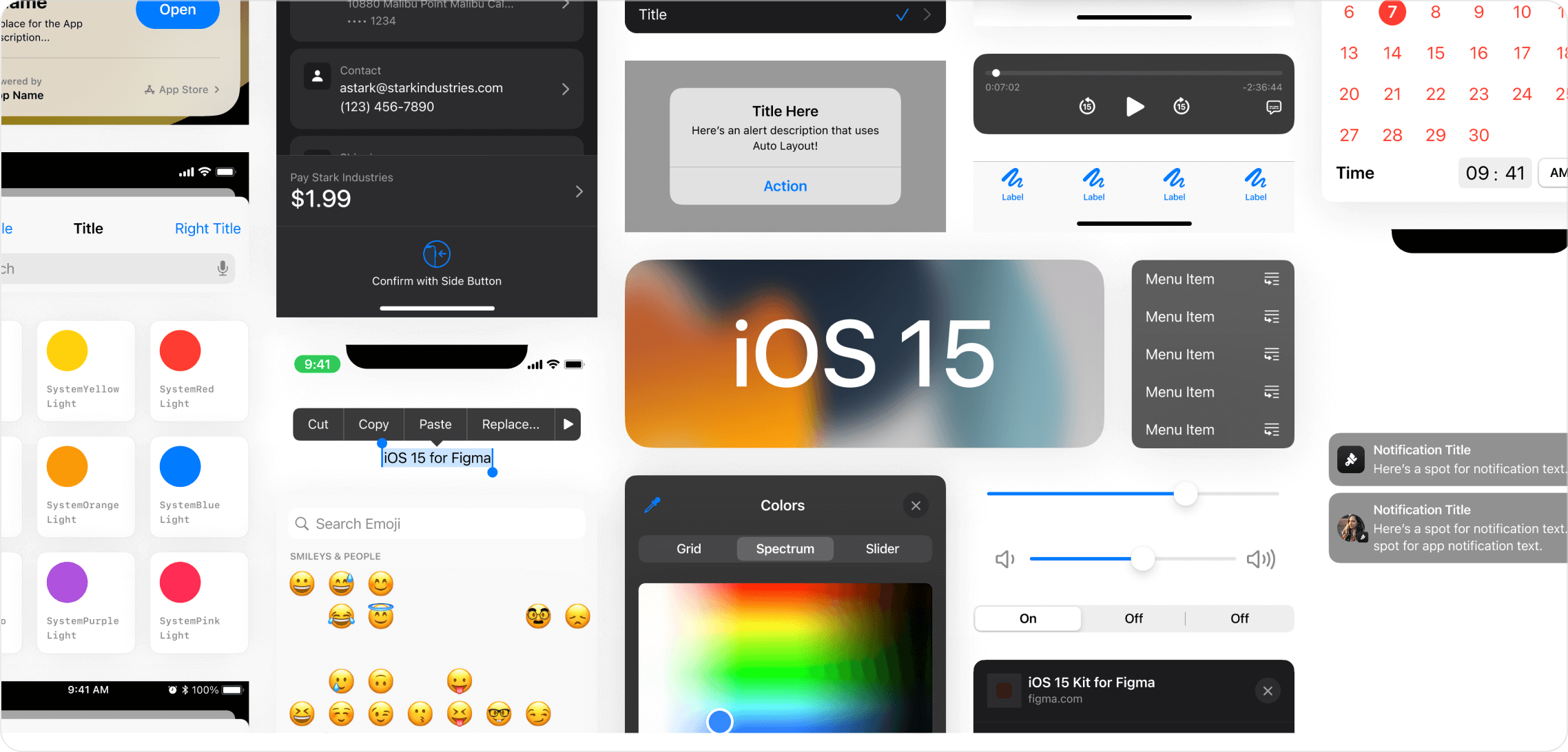 Apple iOS 15 UI Kit