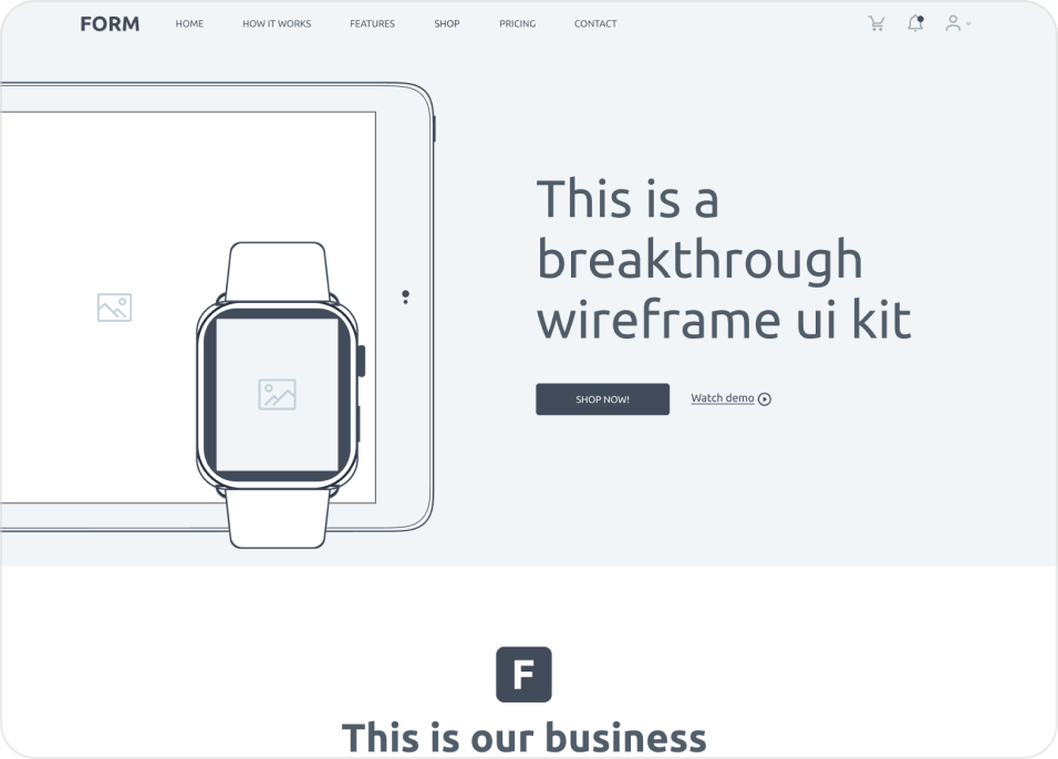 Modern Wireframe Kit