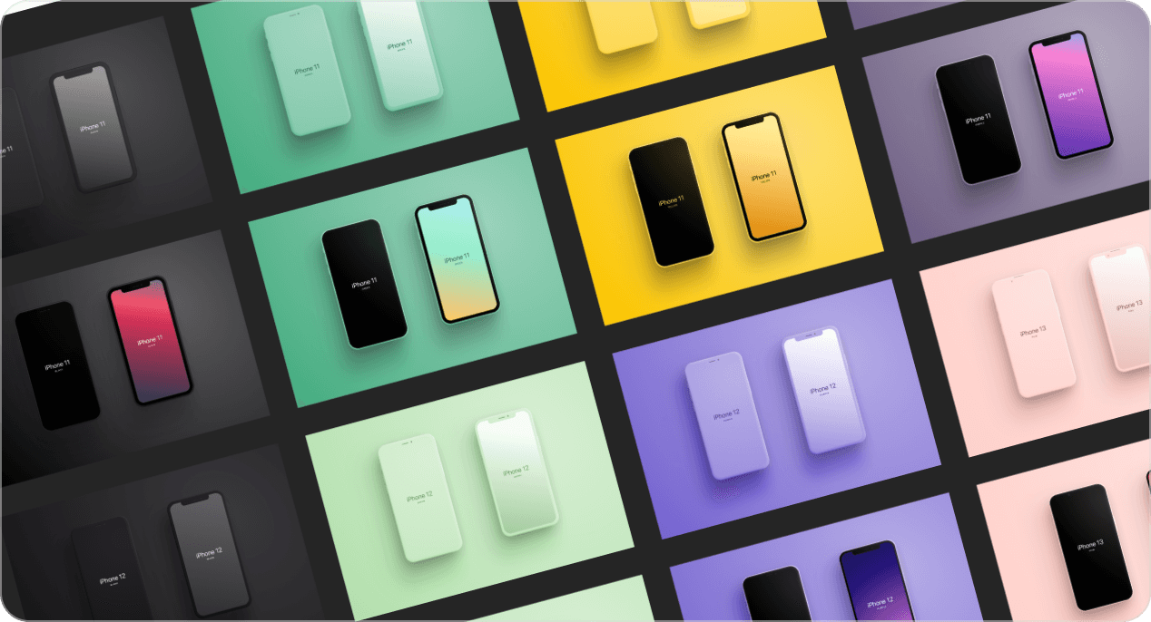 Matte iPhone Mockups