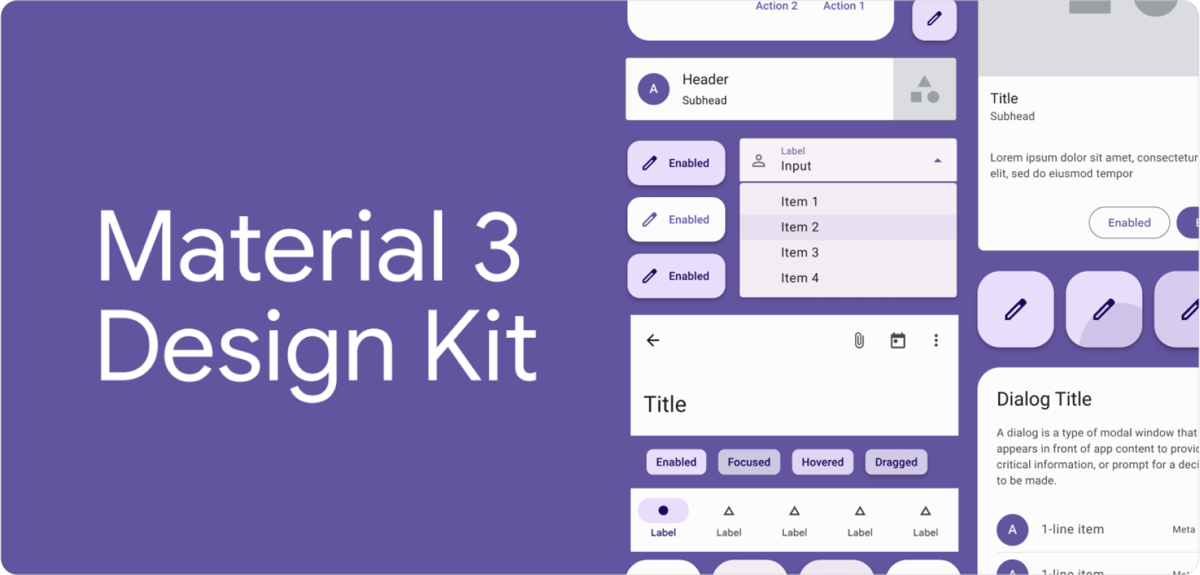 Official Material 3 Design Kit