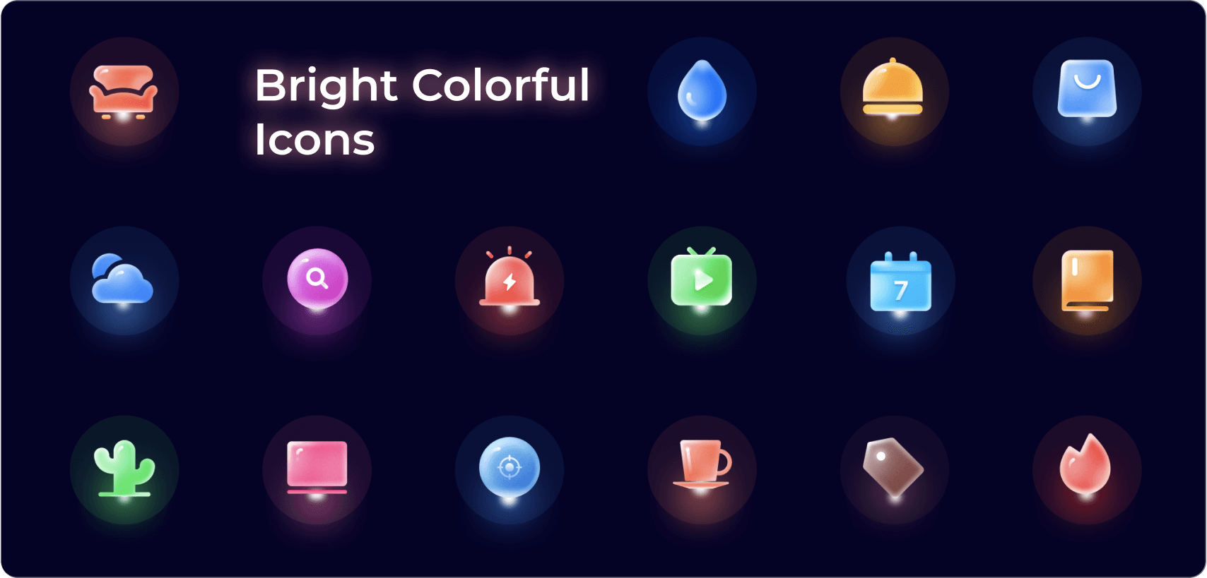 Bright Colorful Icons