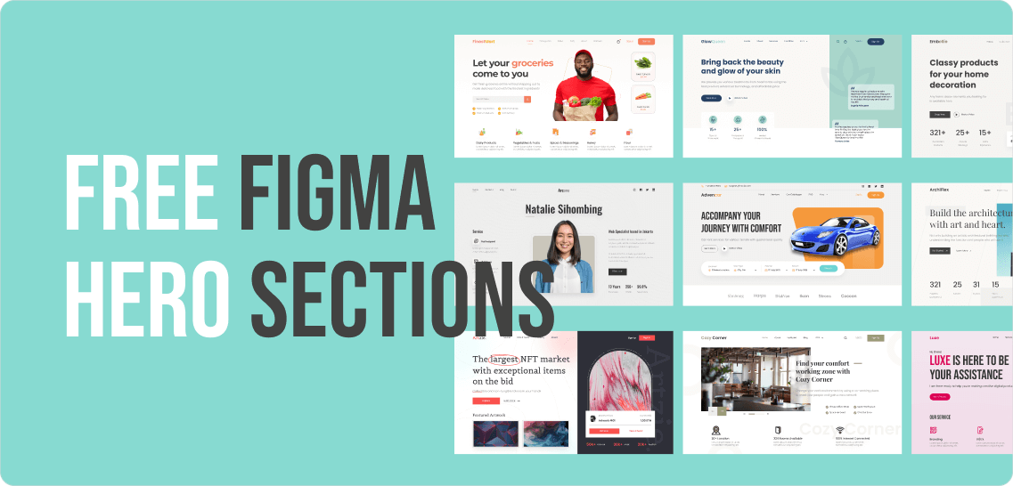Website Hero UI Designs