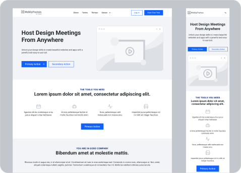 Hi Fidelity Wireframe Kit