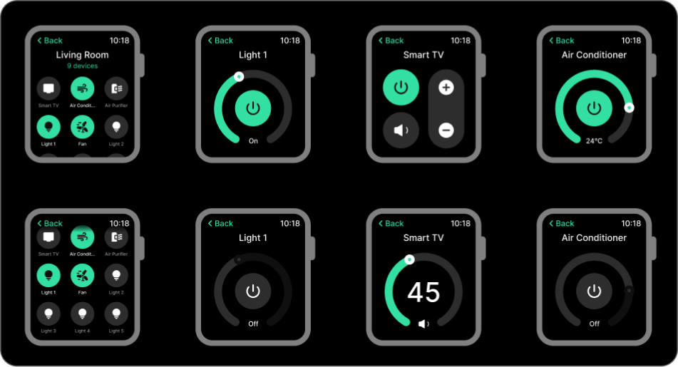 Smart Home Watch UI