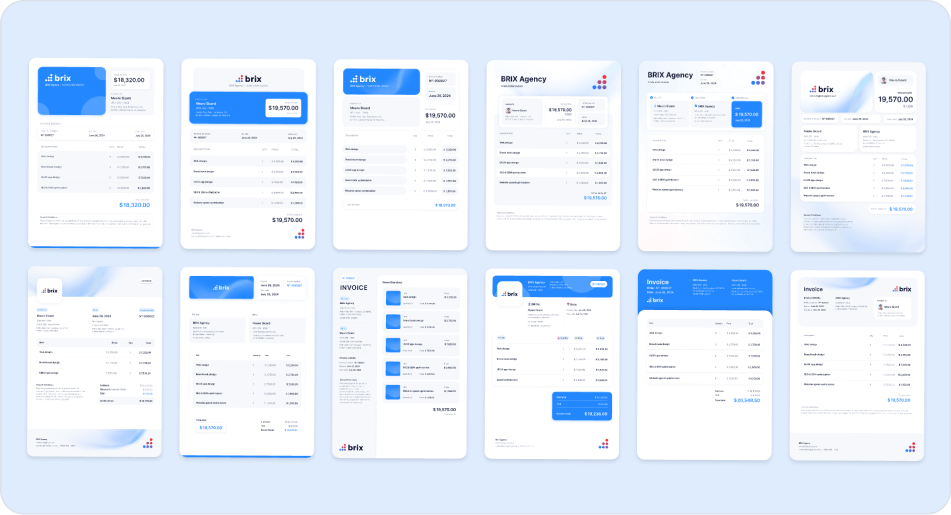 Figma Invoice Templates