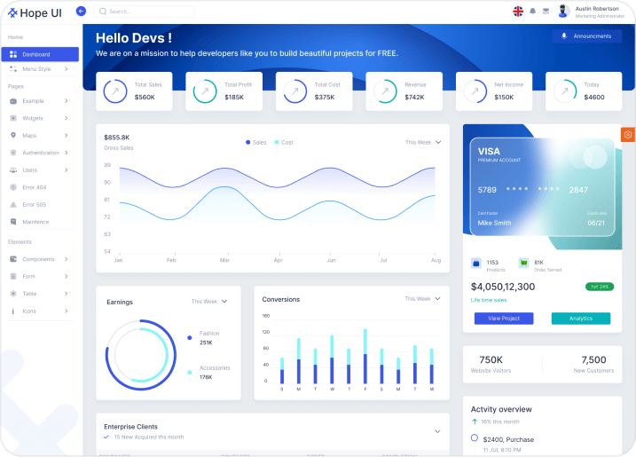 Hope Dashboard Design System