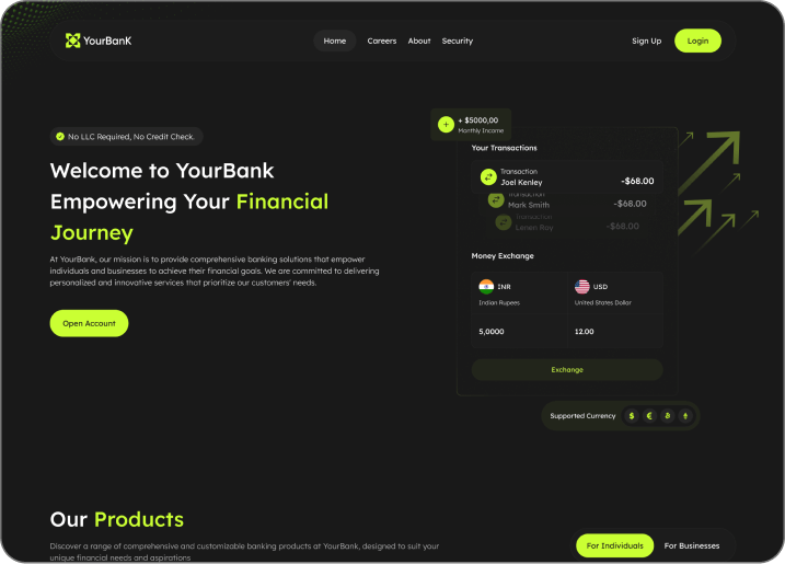 Dark Theme Website