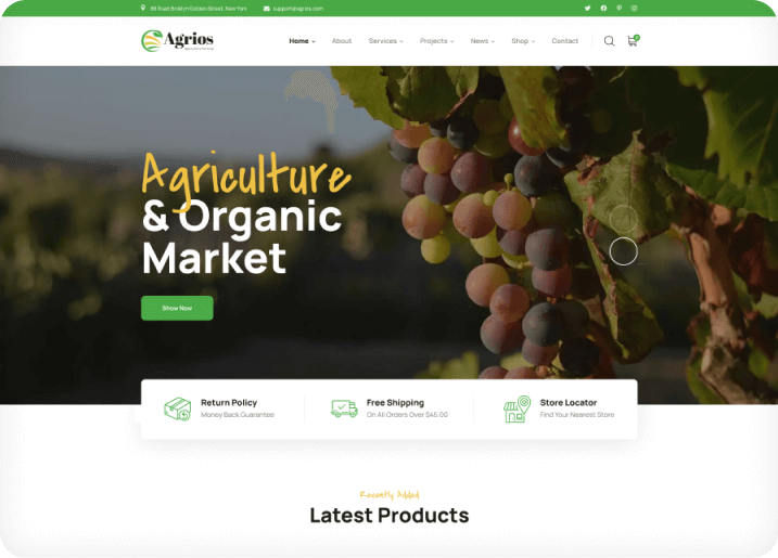 Farming Website Template