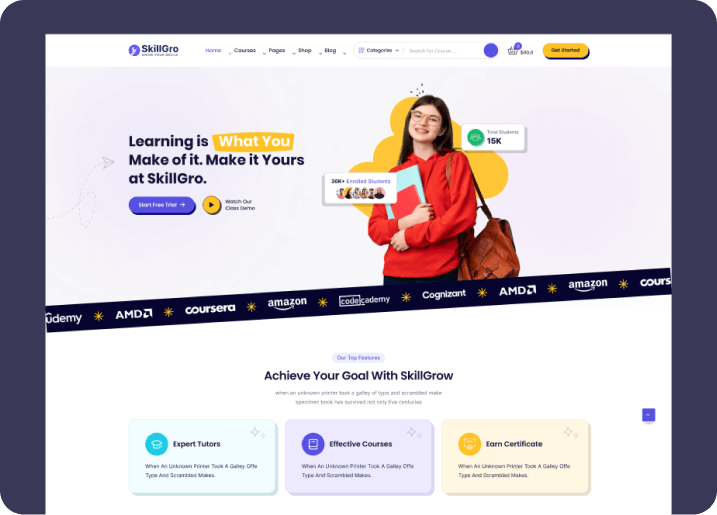 Online Courses UI Template