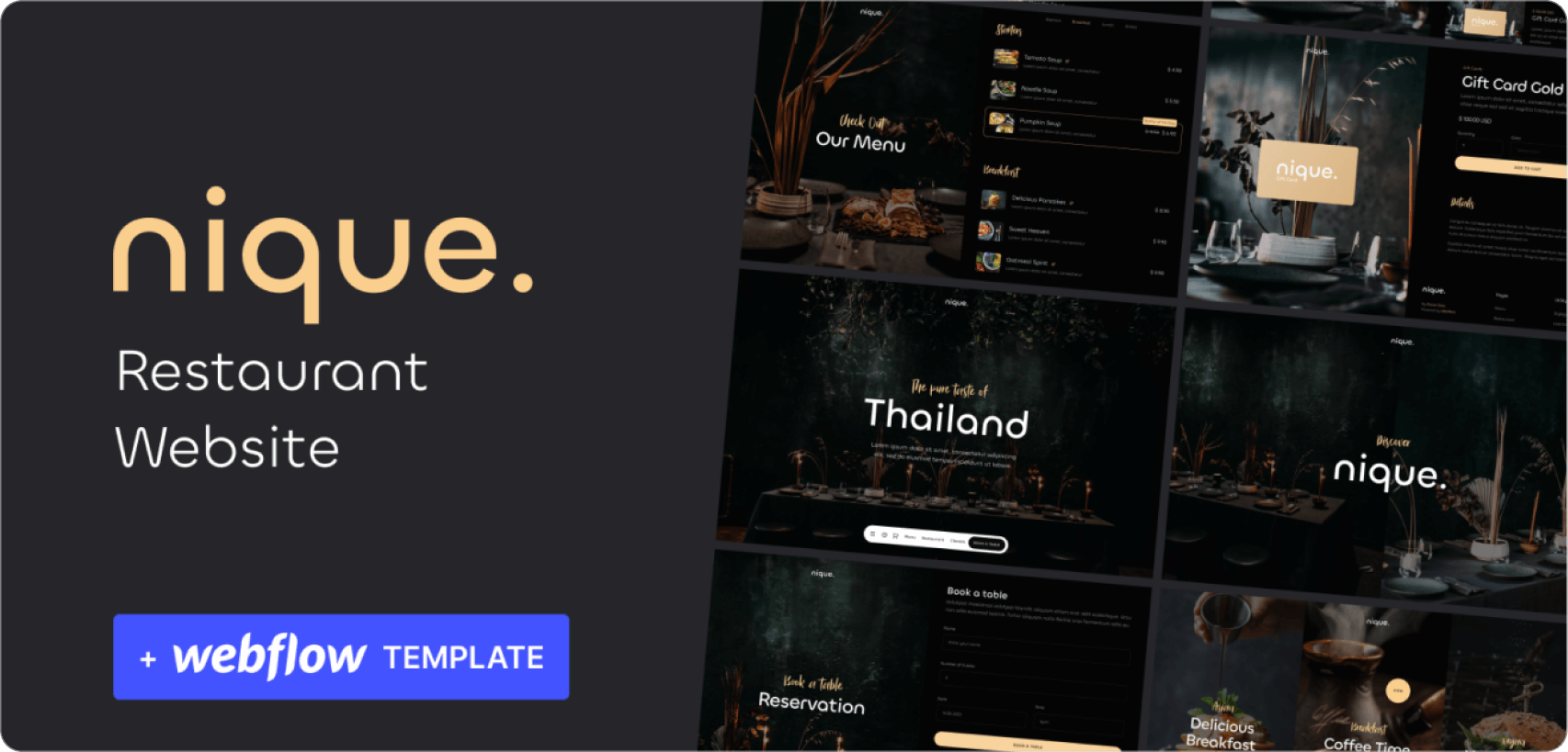 Upper Class Restaurant UI