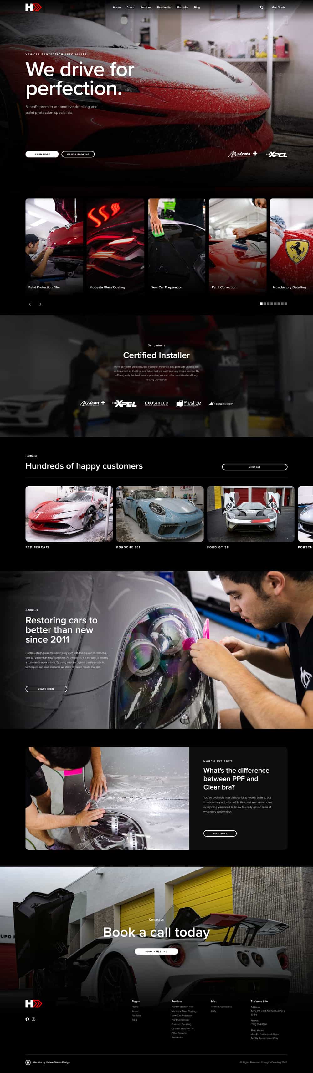 Pristine Detail | Detailing Website Design Case Study