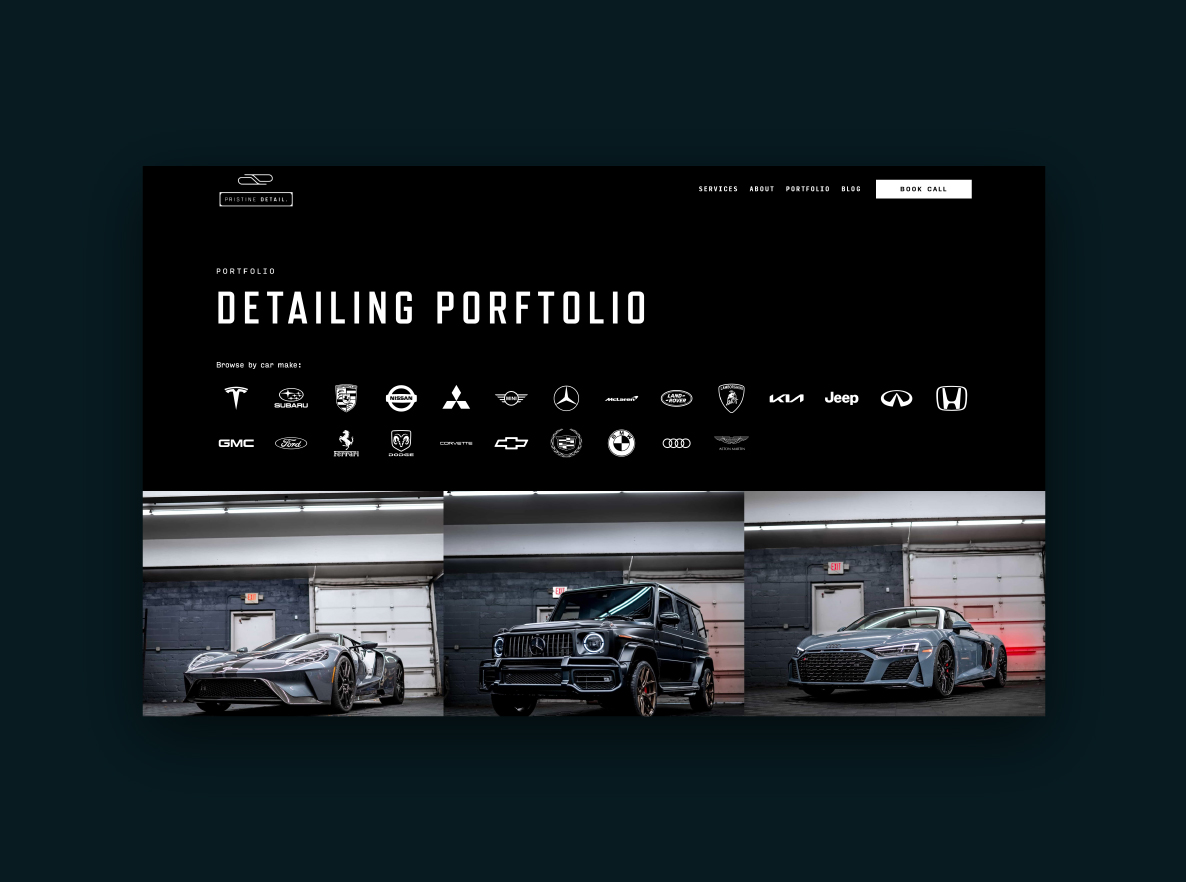 Pristine Detail | Detailing Website Design Case Study