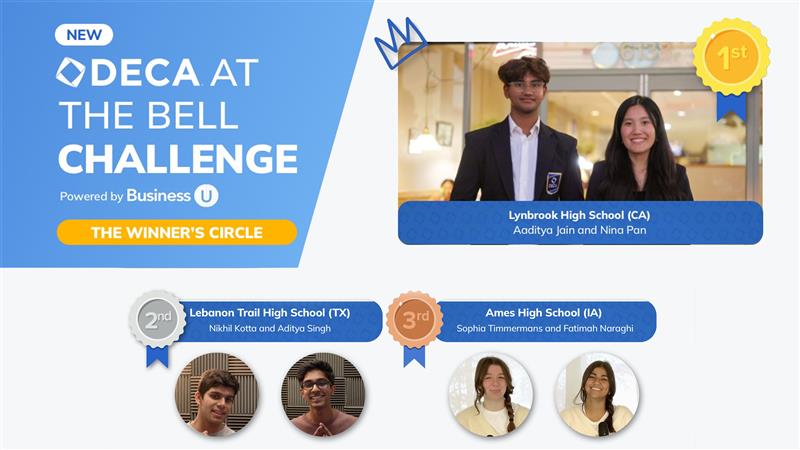Congratulations to the DECA at the Bell Challenge 2023-2024 Winners ...