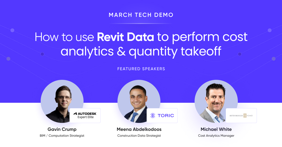 How To Use Revit Data To Perform Cost Analytics And Quantity Takeoff 