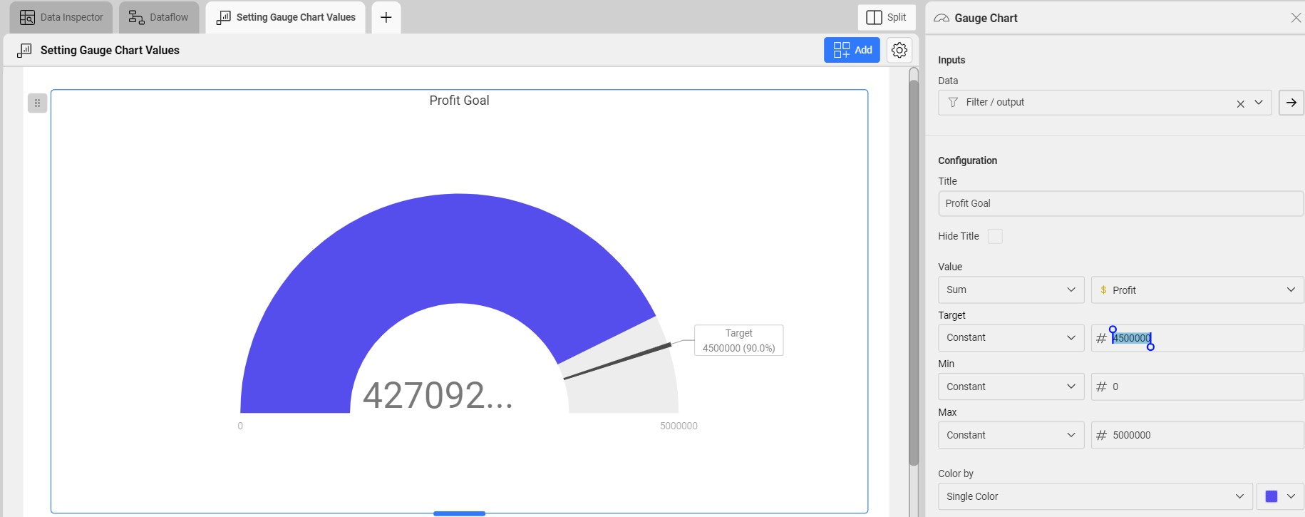 Set Constant Values in Gauge Charts