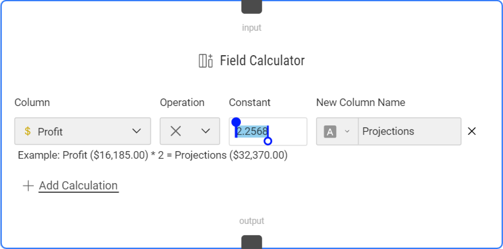 Transform Columns by a Constant Value