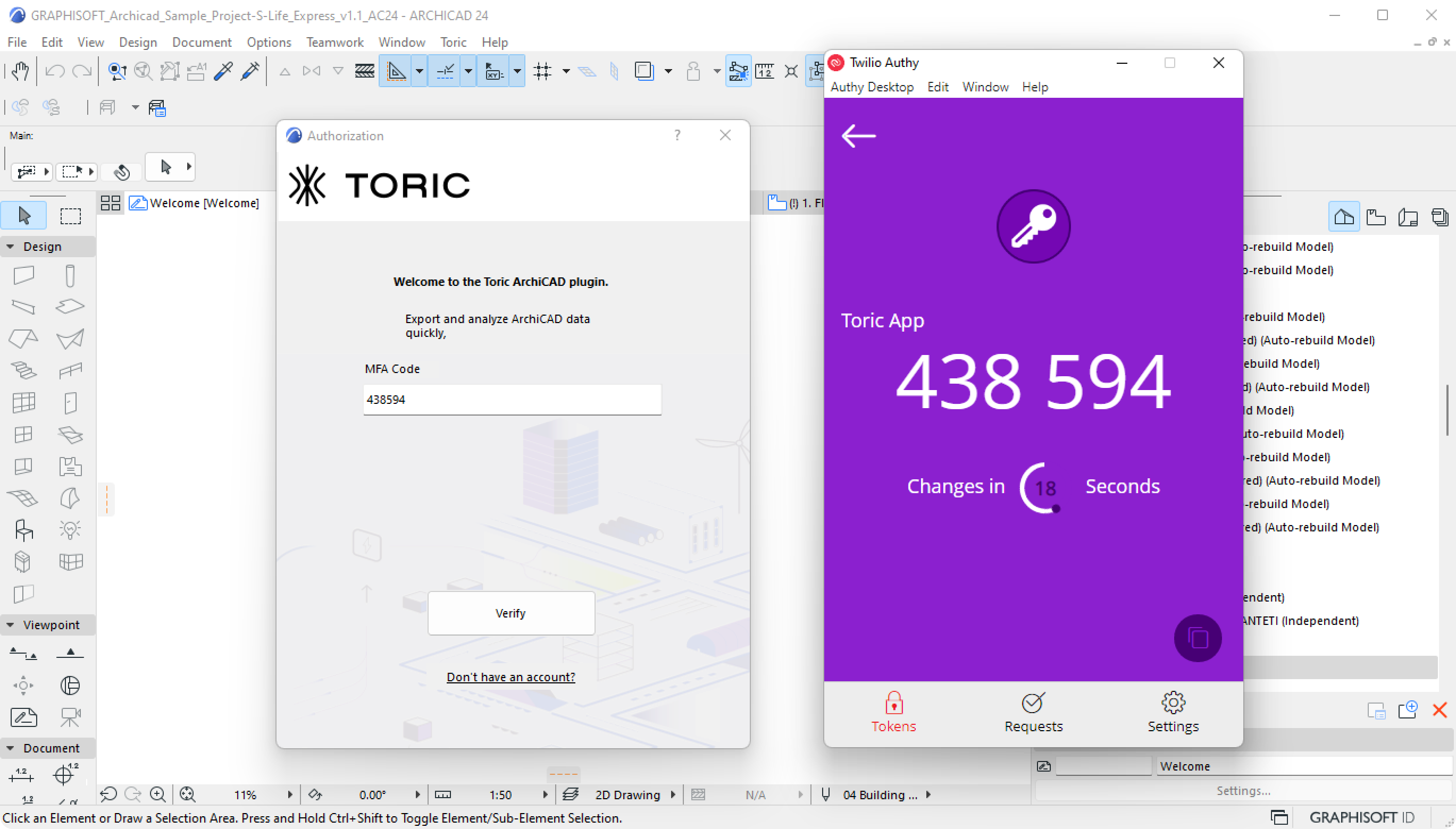 ArchiCAD Two-Factor Login