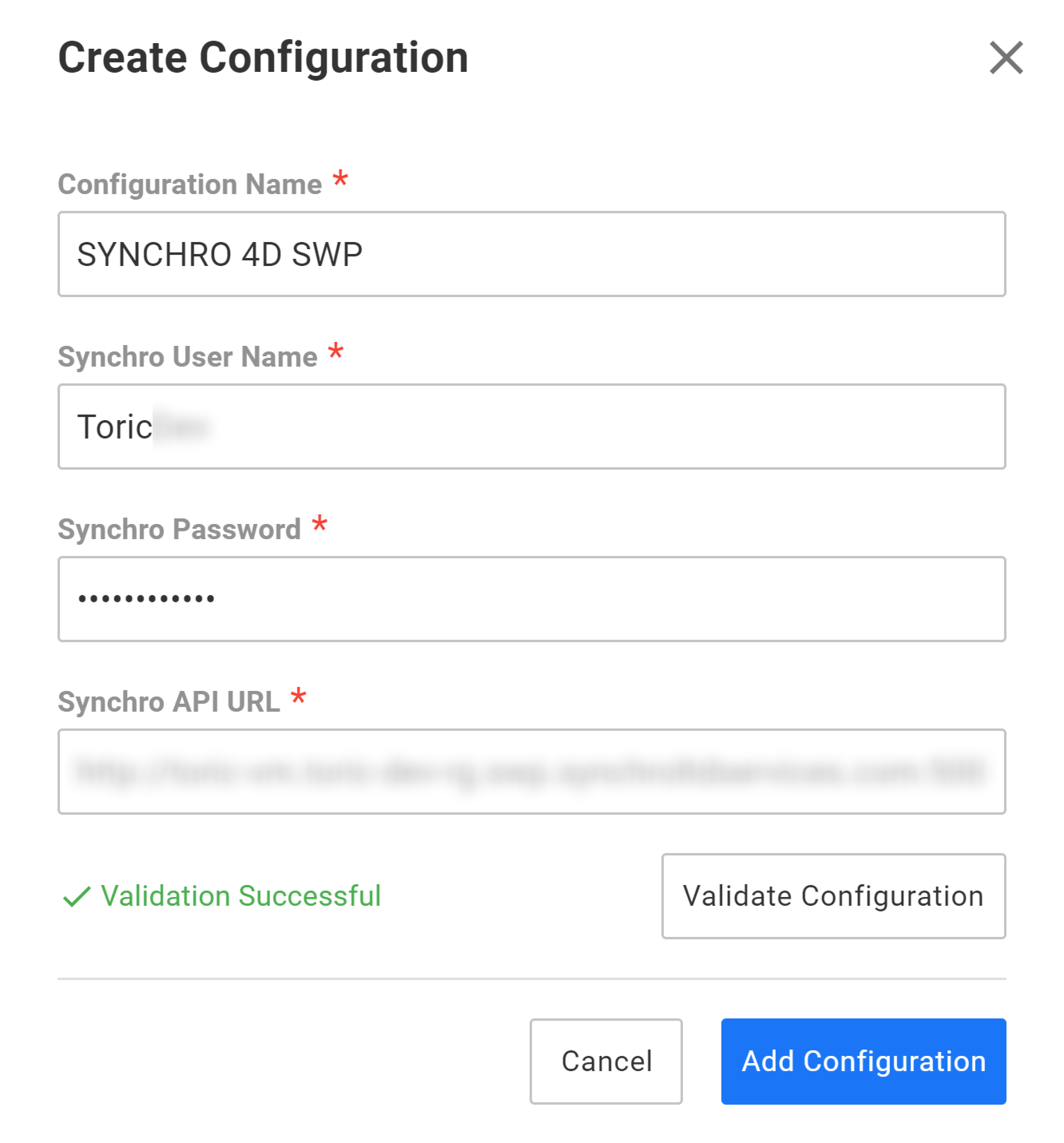 Configure SYNCHRO Workgroup Project | Toric