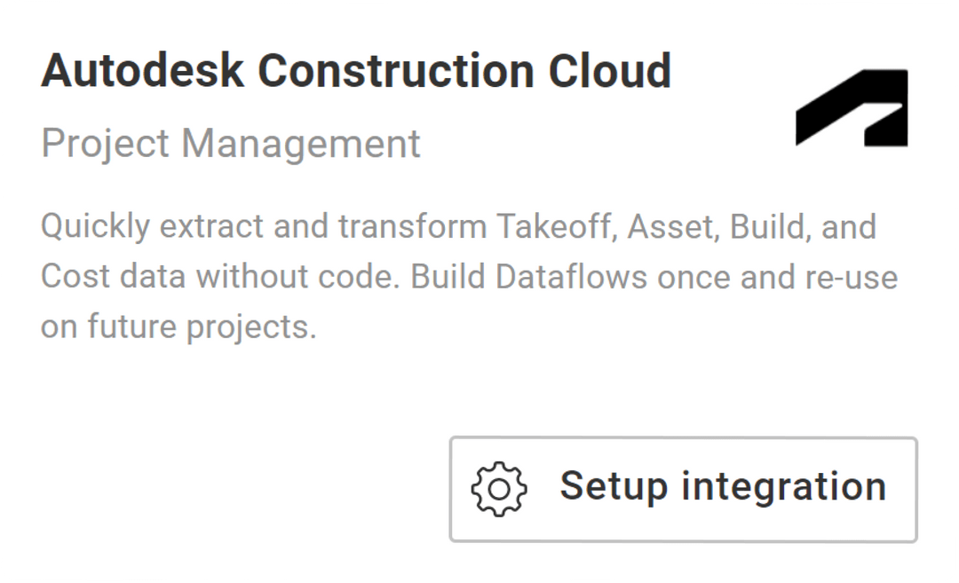 Configure Autodesk Construction Cloud Connector | Toric