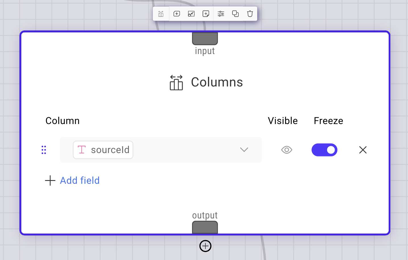 Enhancements to Columns node