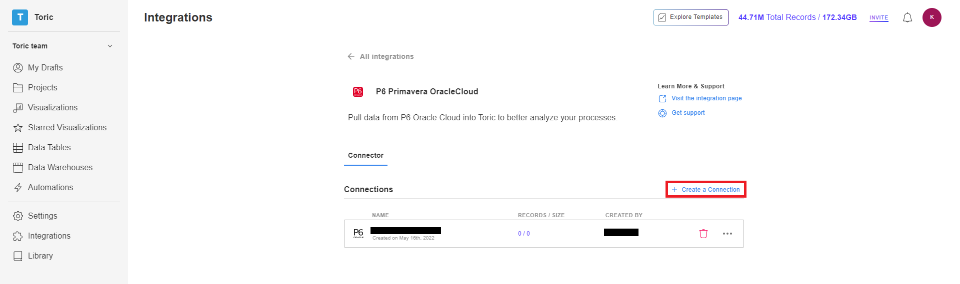 Connectors - P6 Oracle Primavera Cloud (OPC) | Toric Learning Hub