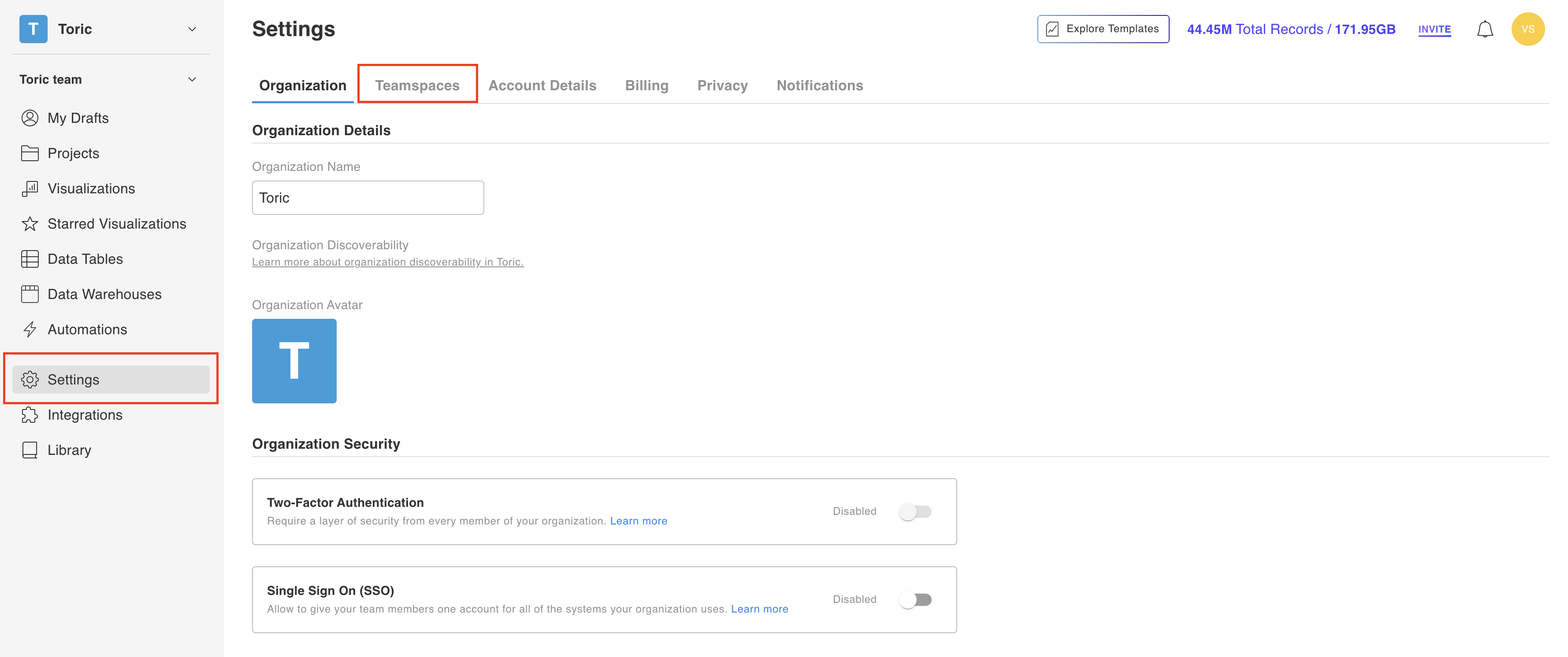Product - Teamspaces | Toric Learning Hub