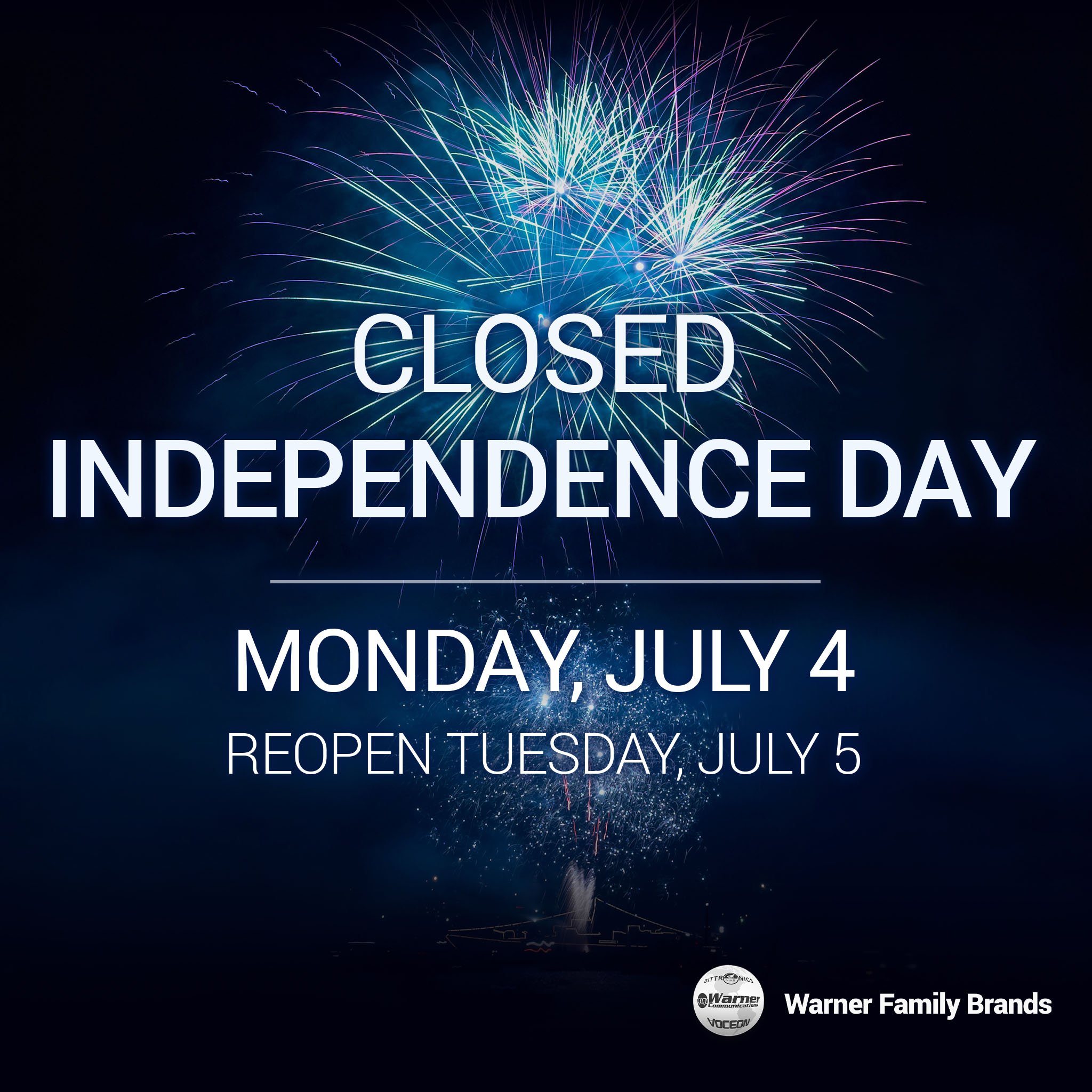 Closed for Independence Day on Monday, July 4th