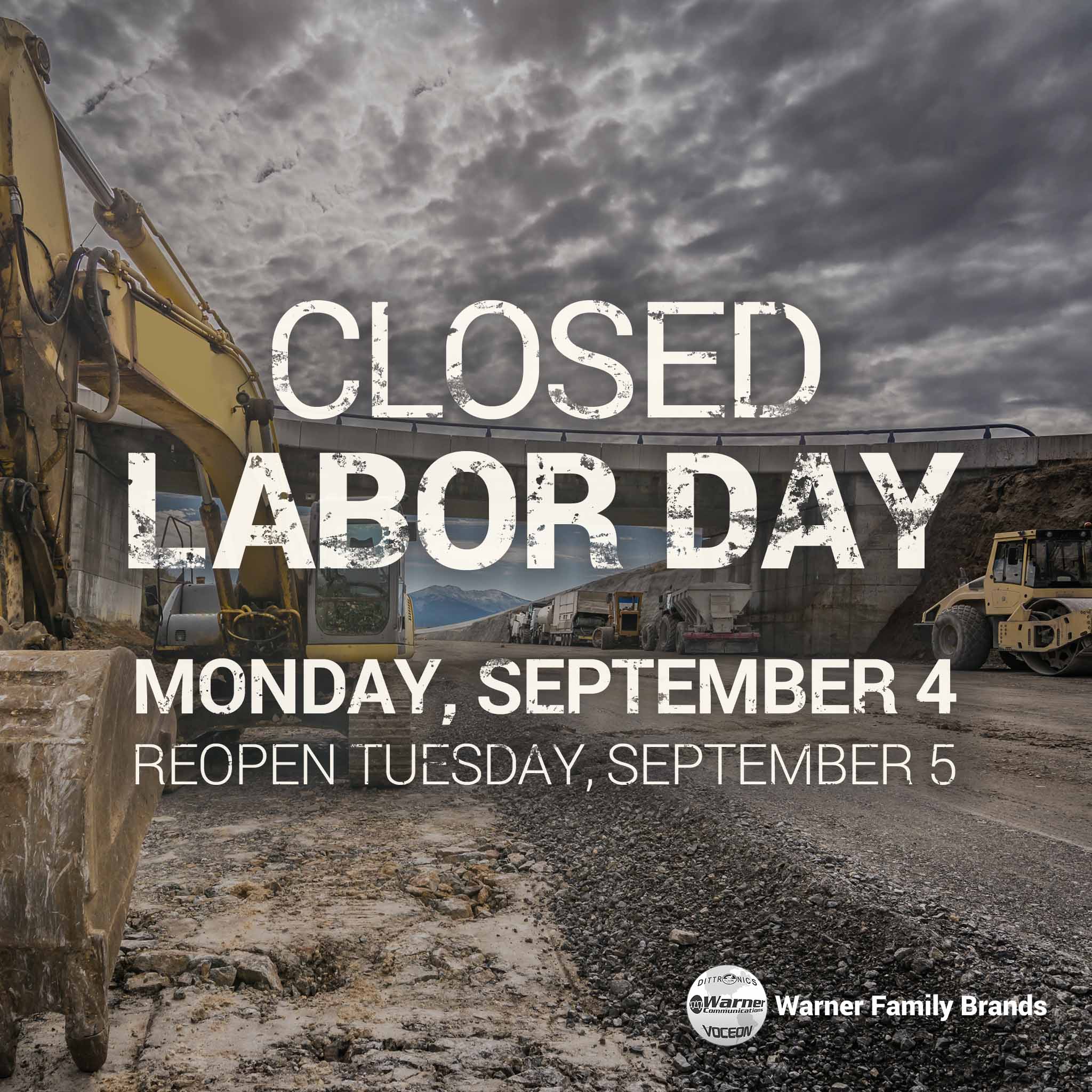Closed for Labor Day on Monday, September 4th