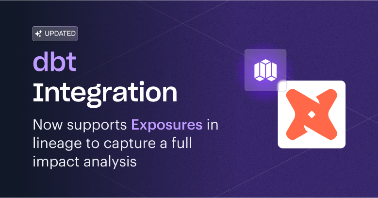 Integration update: dbt exposures now part of lineage graphs | Metaplane