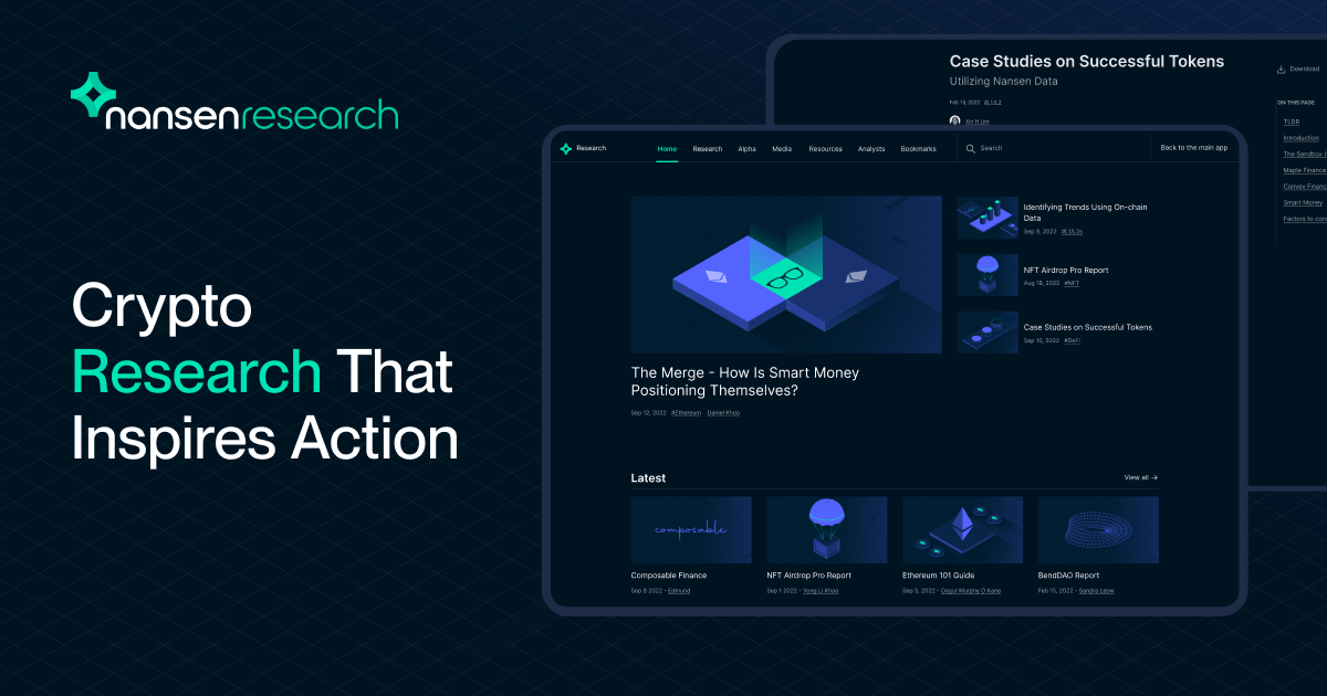 Introducing Nansen Research Portal — The Direct Path to Alpha | Nansen