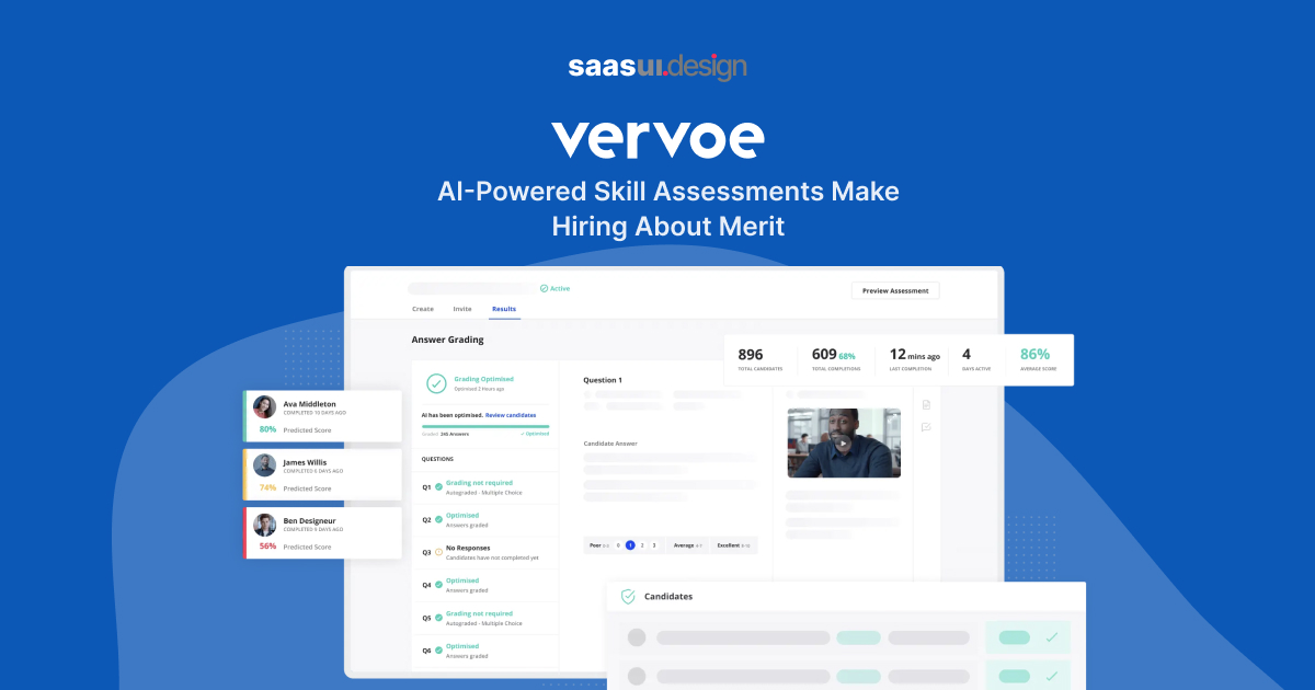 Vervoe | UI, UX Design | SaaS | Application Design | saas ui