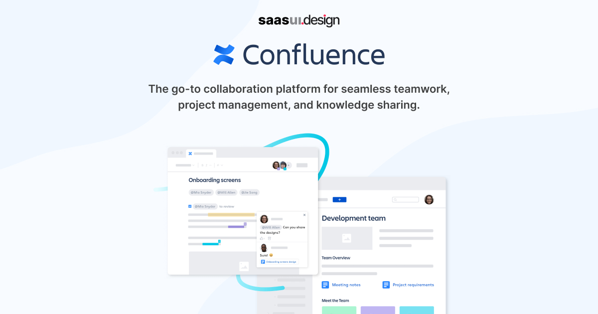 Confluence | UI, UX Design | SaaS | Application Design | saas ui