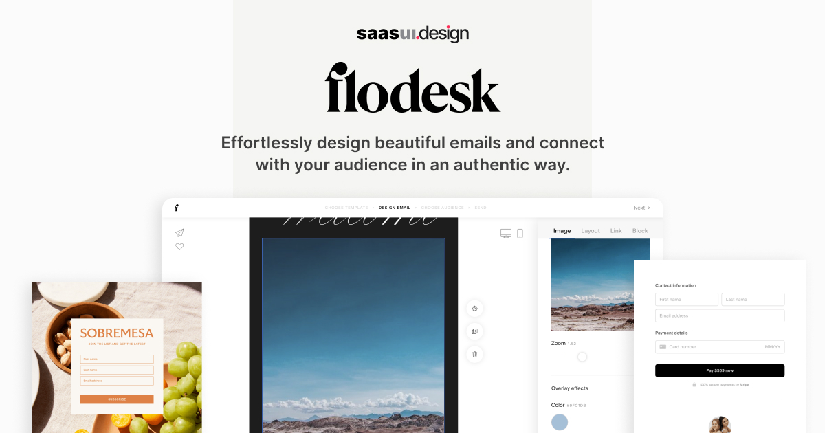 Flodesk | UI, UX Design | SaaS | Application Design | saas ui