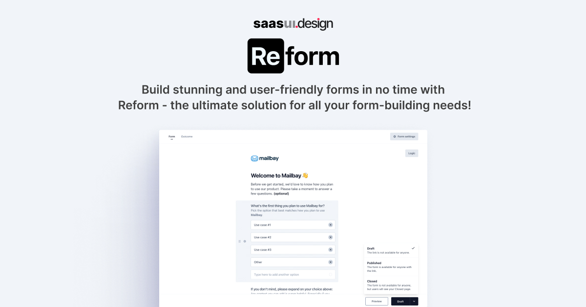 Reform | UI, UX Design | SaaS | Application Design | saas ui
